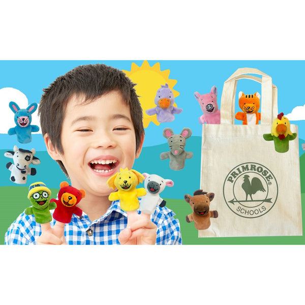 PLUSH FINGER PUPPET 12 PIECE SET W/BAG – Primrose Store